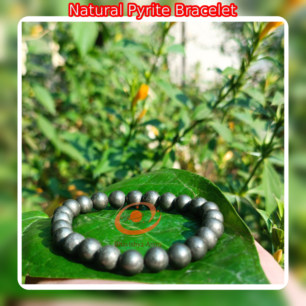 Natural Pyrite Stone Bracelet | 8mm Bead | Best Price Online
